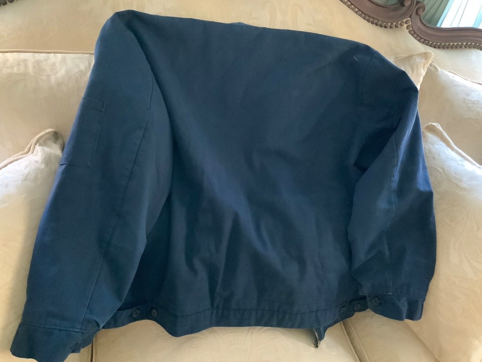 Vintage Red Kap Sunoco Mechanic Work Jacket Blue Large | eBay