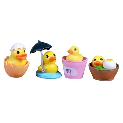4pcs Mini Ducks Adorable PVC Party Favors Miniature Desktop Duck ...