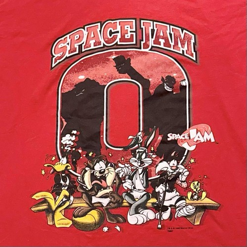 Vintage 1996 Space Jam Red Cartoon Movie Tee XL | eBay