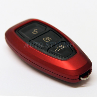 Metallic Red Key Cover Case for Ford Smart Key Remote Protector Shell ...