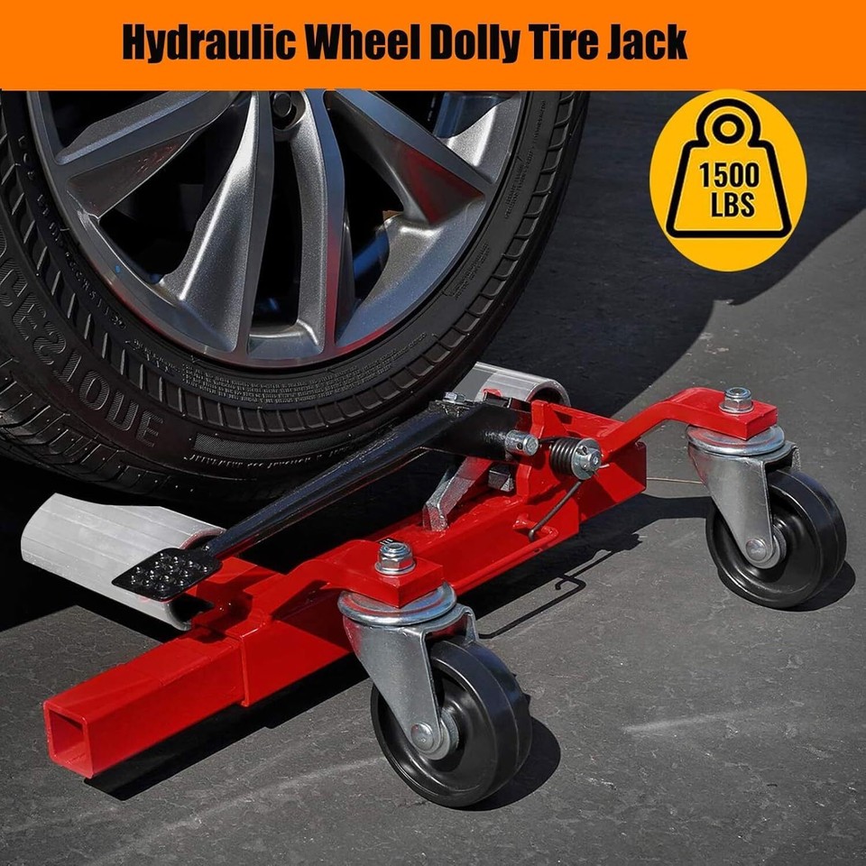 4 PCS Truck Car Wheel Moving Dolly 1500lbs Ratchet Type Auto Tire Lift ...