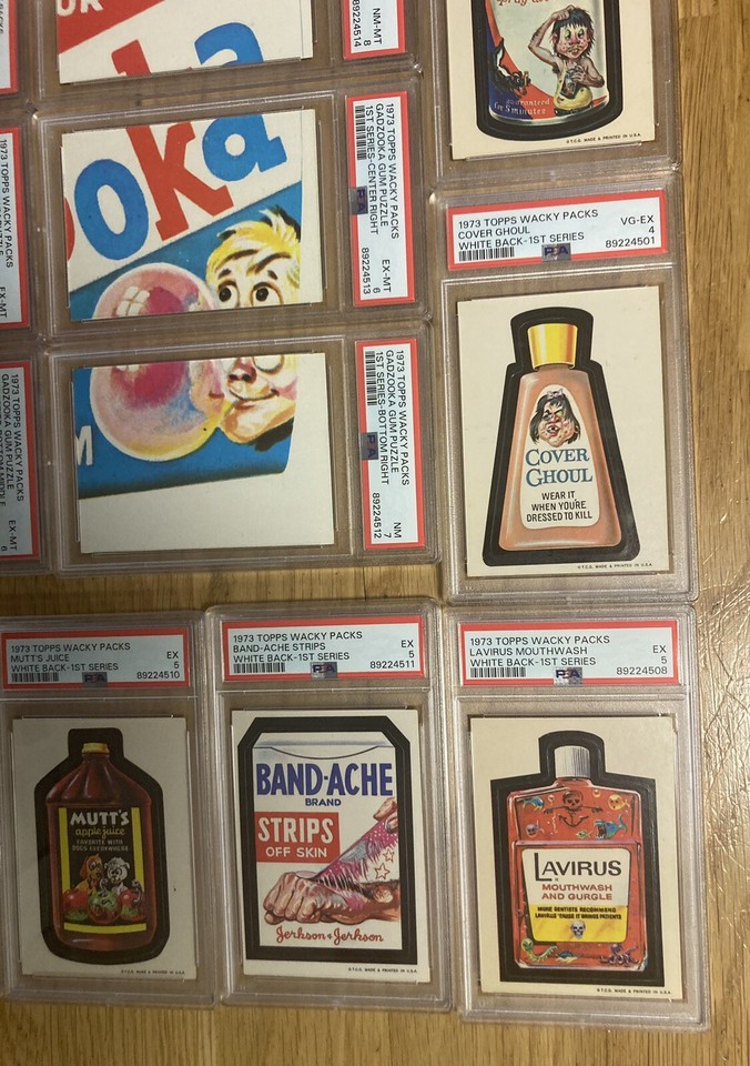 1973 Wacky Packs 1st Series Complete Set With Puzzle PSA | eBay