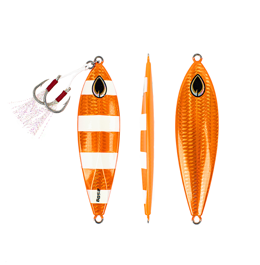 Slow Pitch Jigging Flat Fall Fishing Lure Vertical Lead Metal Jig Bait ...