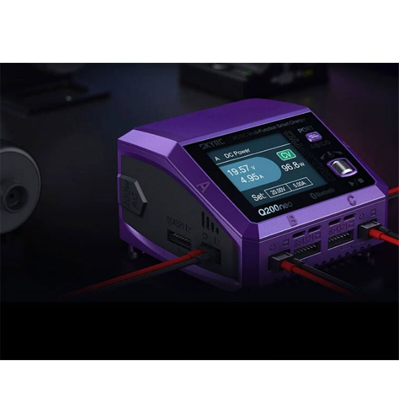 SKYRC Charger Q200 NEO 4CH Output AC 200W 10A Smart Balanced Charger DC ...