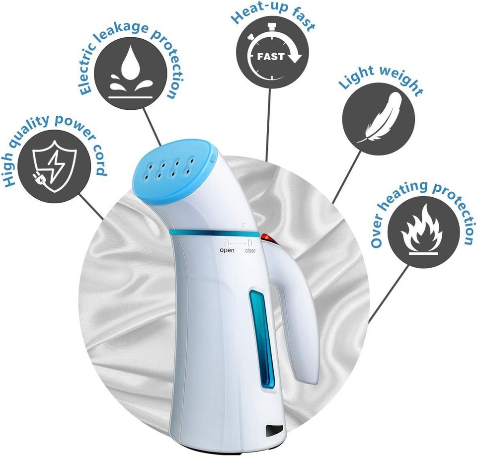 Garment Steamer - Portable Handheld Clothes Steamer; Fast Heat-up; Auto ...