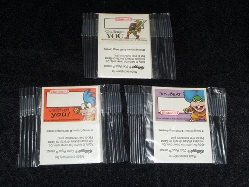 New 1992 Corn Pops Cereal Nintendo Game ID Stickers SNES GameBoy NES ...