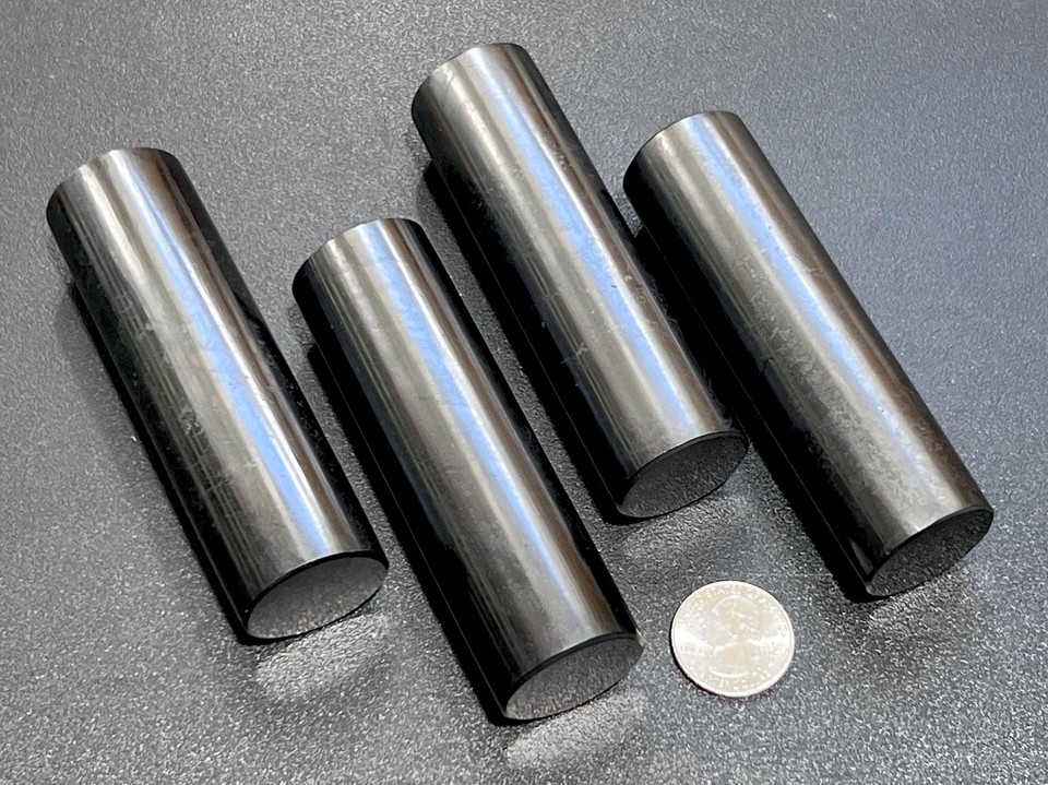 Black Shungite Cylinder Harmonizer Rod (4 Inches) Gemstone Decor Supply ...