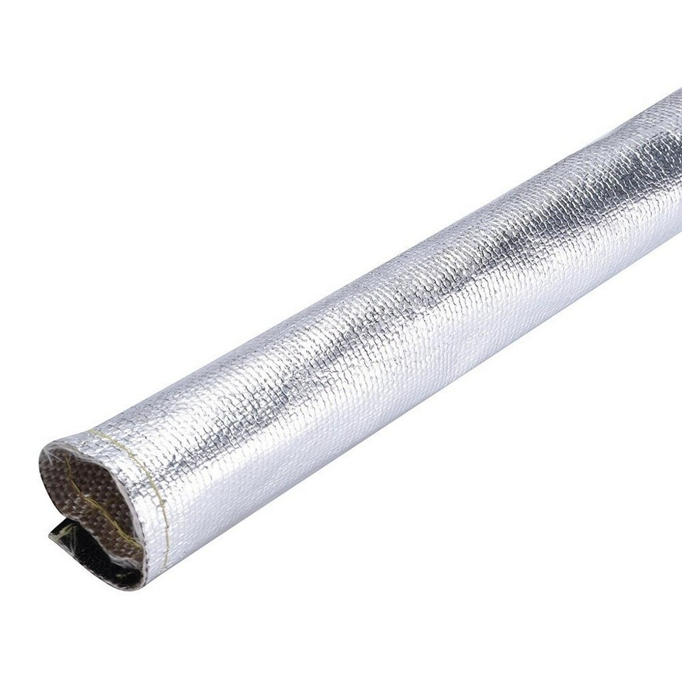 2000° Metallic Heat Shield Sleeve Insulated Wire Hose Cover Wrap Loom ...