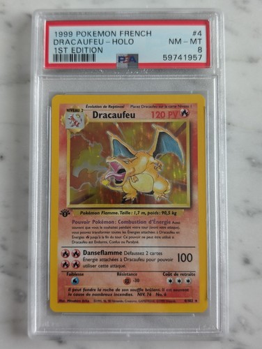 1999 Pokemon French Base Set 4 Charizard Holo 1st Edition PSA 8 | eBay