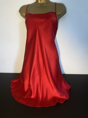 LA SENZA PURE SILK red NEGLIGEE/ NIGHTDRESS SIZE xl | eBay UK
