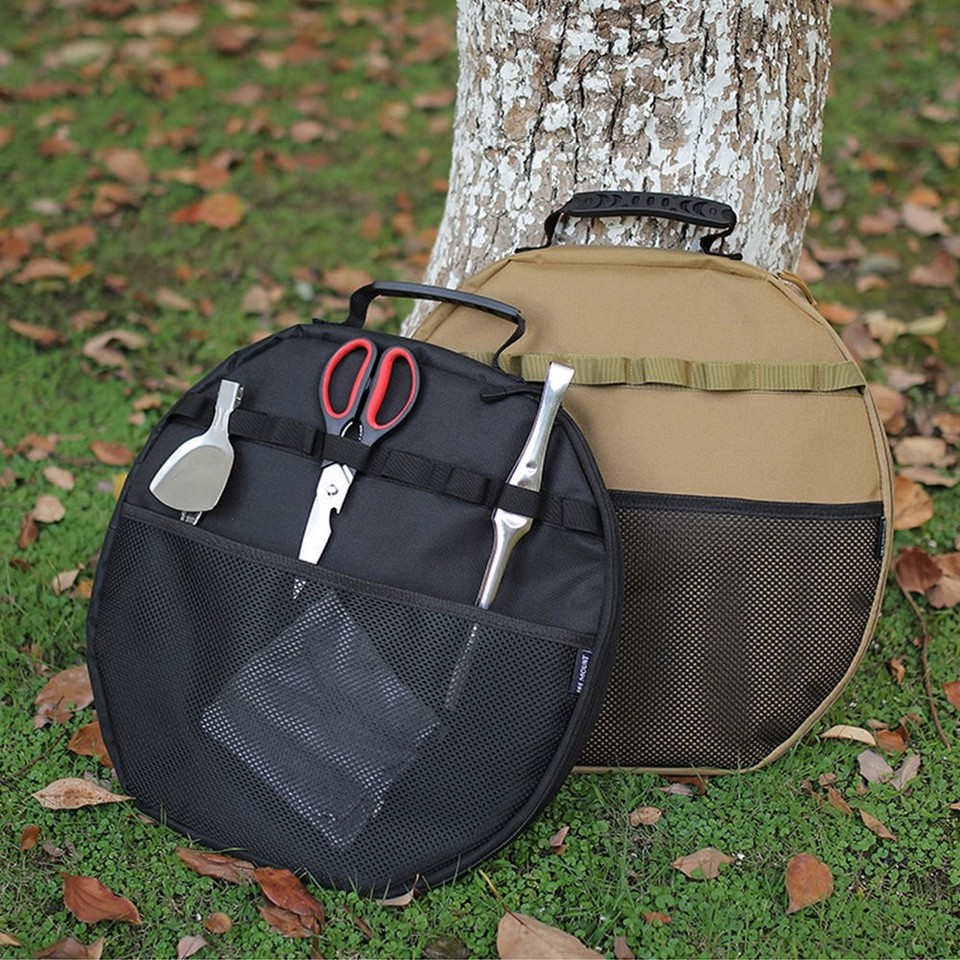 Portable Grill Pan Storage Bag Camping Cast Iron Pot Carry Bag ...