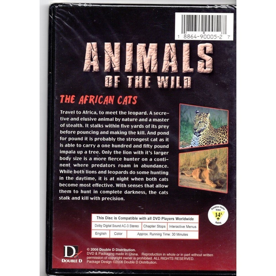 SCARCE ANIMALS OF THE WILD THE AFRICAN CATS DVD, CANADIAN, , BRAND-NEW ...