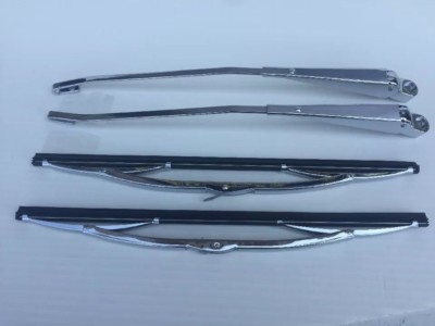 Set of 13 Inch Wiper Blades and Chrome Arms fits Mercedes W111 W113 ...