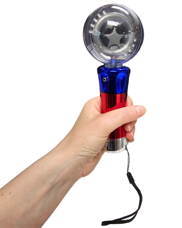 Light-Up Star Magic Spinning Ball Flashing Toy Wand (7.5") Colorful ...