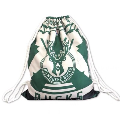 MILWAUKEE BUCKS Training Bag Gym Sack Bag Swimming Drawstring Beach ...
