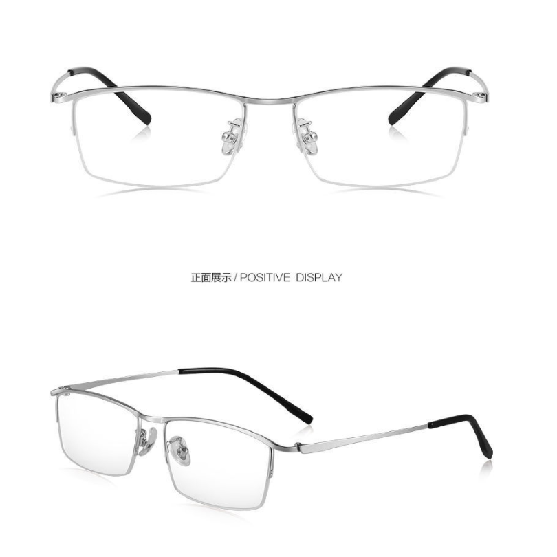 3Pcs Metal Anti-Blu-ray Men's Myopia Glasses Nearsighted Square ...