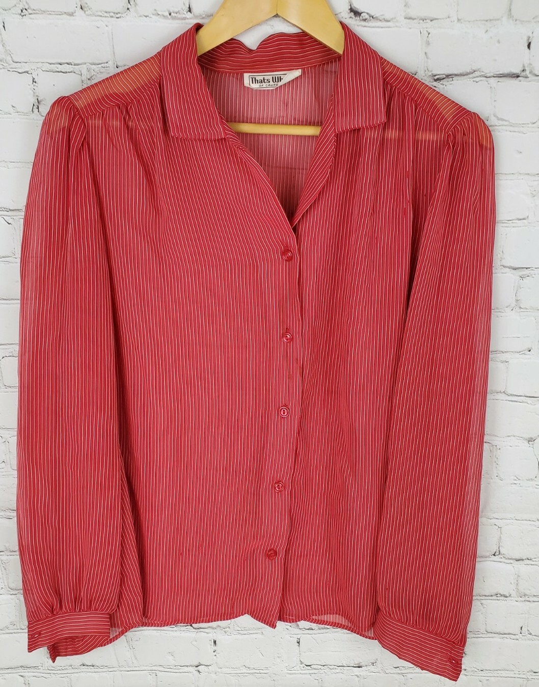 Vintage 1980's Thats What! California Red Pinstripe S… - Gem