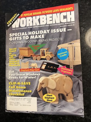 November 1993 DIY WORKBENCH Magazine Woodworking Arts Crafts Projects ...