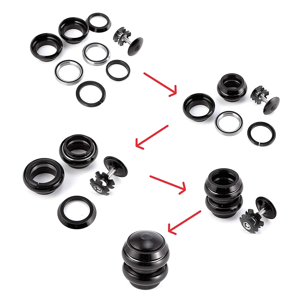 1 Set 34mm Mtb Headset Rustproof Solid Insertion High Precision Mtb ...