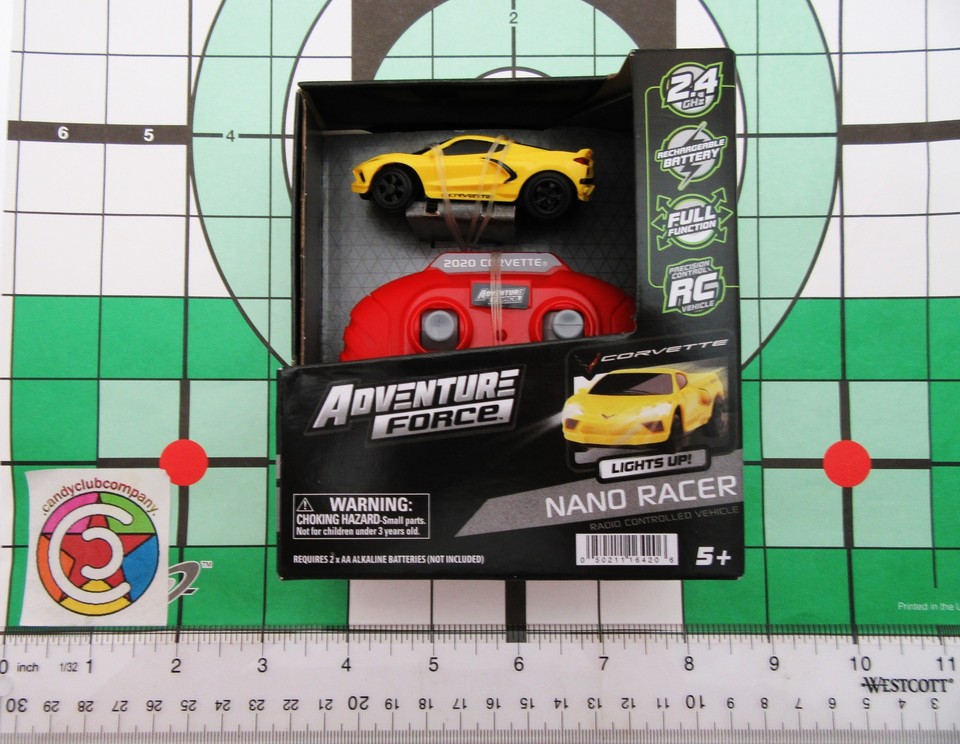 Nano Racer RC Car ~ Corvette ~ Yellow ~ Adventure Force ~ Radio Control ...