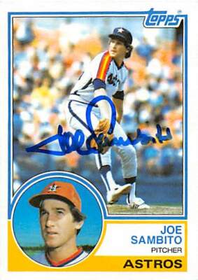 Joe Sambito autographed Baseball Card (Houston Astros) 1983 Topps #662 ...