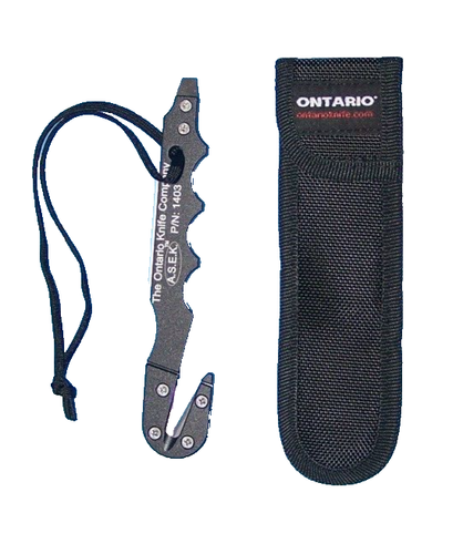 Knife Strap ASEK Ontario Cutting Tool 1403 + Sheath Rescue Survival OKC ...