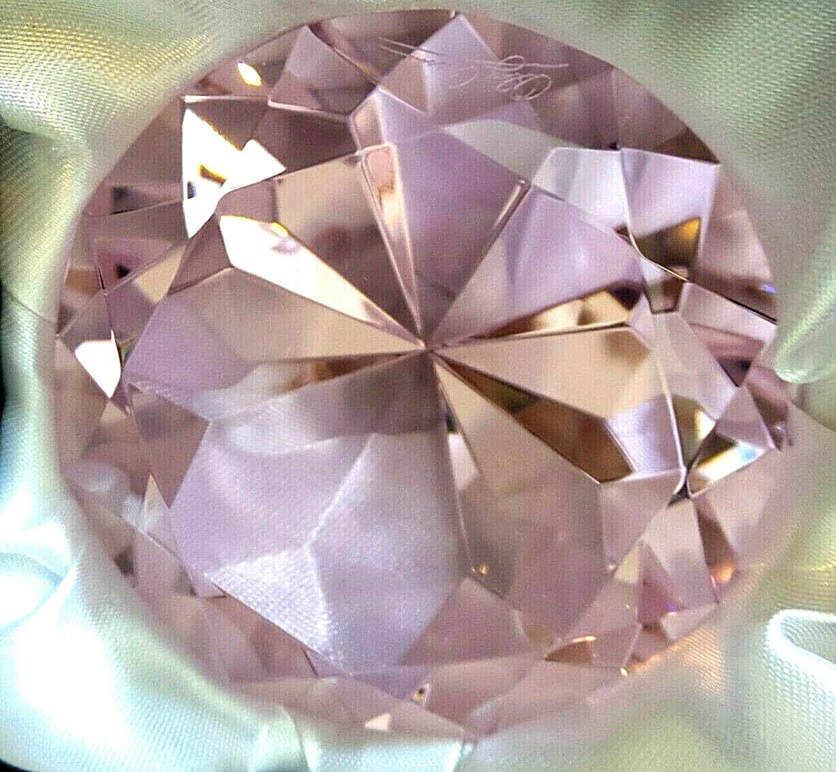 Oleg Cassini Pink Diamond Crystal Paperweight - www.eastwest.com.np