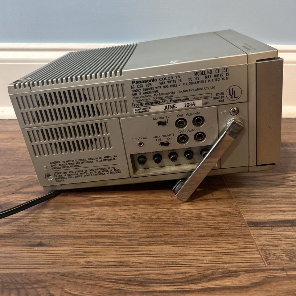 Vintage 1983 Panasonic Electrotune AC/DC Color TV/Monitor CT-5511 Japan ...