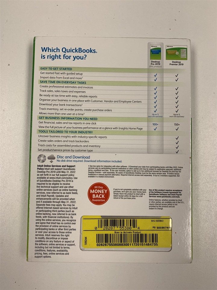 Intuit QuickBooks Desktop Pro 2019 - Small Business Accounting - NEW ...