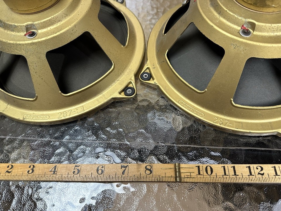 pair Grundig 10" alnico full range speakers early 1950s for open baffle ...