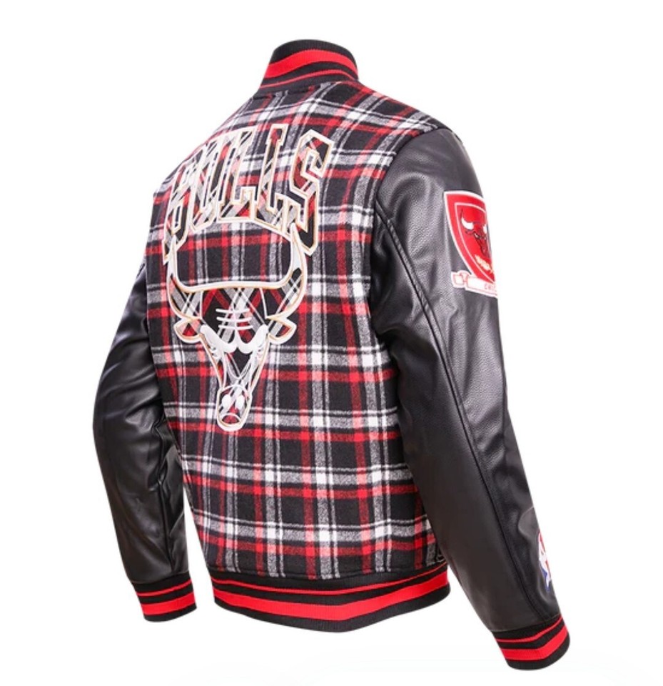 Pro Standard NBA Chicago Bulls Pro Prep Men's Plaid Wool Varsity Jacket ...