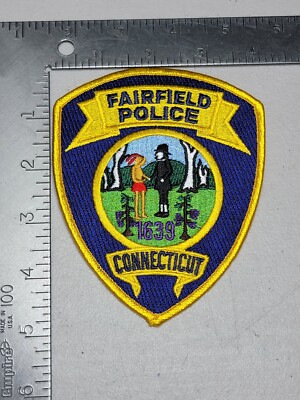 P b3 Police patch patches Fairfield Connecticut 1639 | eBay