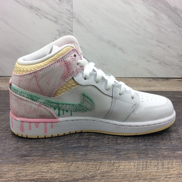 Size 7.5 - Jordan Air Jordan 1 Mid Arctic Punch Green Glow Pale Vanilla ...