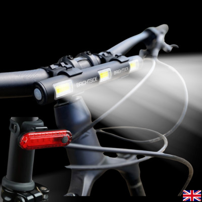 BRIGHTSIDE Bike Front & Rear Light Set. Bright, Be Seen Lights for All ...
