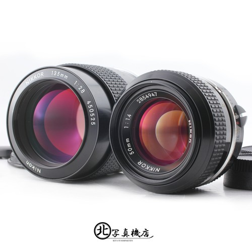x2 Lens [MINT] Nikon Nikkor 50mm f/1.4 135mm f/2.8 non Ai MF for F From ...