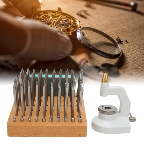 Watch Repair Staking Tool Press Set Watchmaker Jewelling Punching Kit | eBay