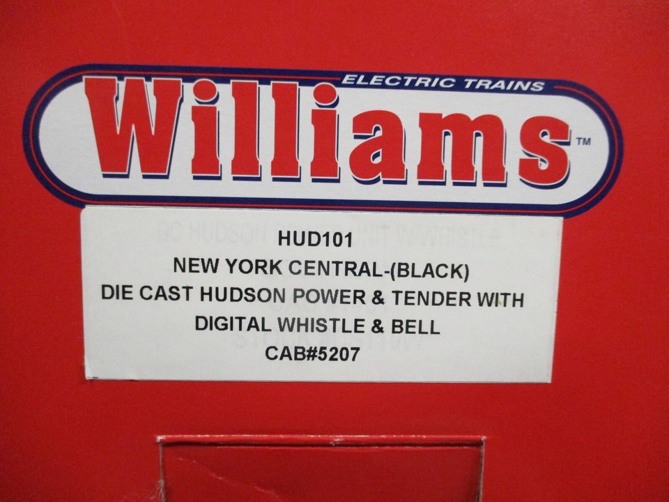 Williams Scale #5207 New York Central Hudson with Whistle - O Gauge | eBay