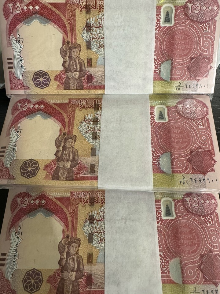 40 x 25K IRAQI DINAR 1 MILLION 1,000,000 IQD PRISTINE AUTHENTIC MONEY ...