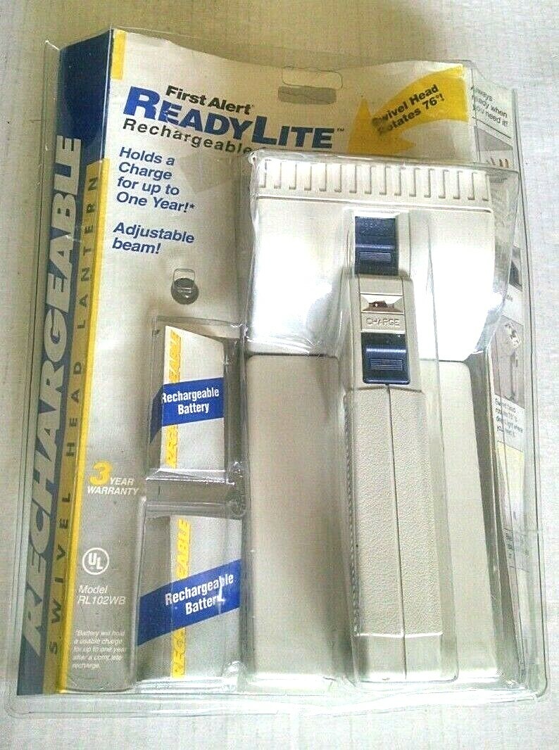 Vintage Rare First Alert Ready Lite Rechargeable Swivel Head Flashlight ...