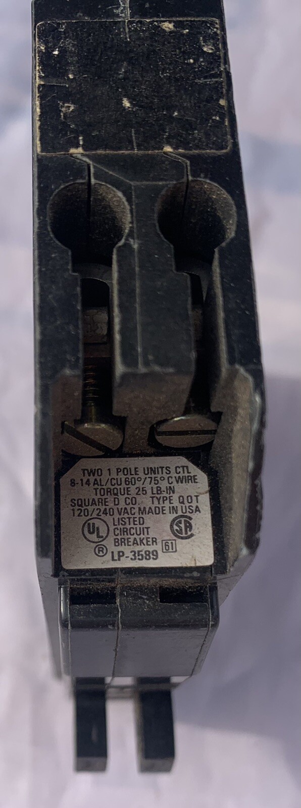 Square D QOT1515 15 Amp 1 Pole 120 Volt Side by Side Tandem Metal Hook ...