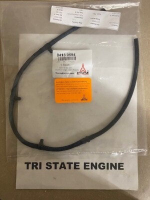 OEM DEUTZ 4 CYL FUEL RETURN LINE 4130594 WITH CLAMPS TCD2.9 D2.9 COMMON ...