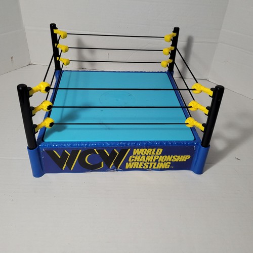 Mattel 2010 WWE WCW Championship Blue Action Figure Wrestling Ring ...