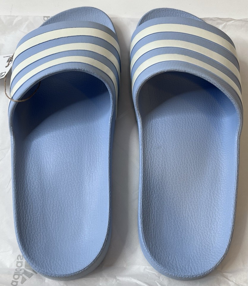Adilette Aqua Blue Slide Sandal Size US 8 Slippers NEW in Box | eBay