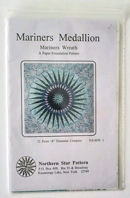 MARINERS MEDALLION MARINERS WREATH QUILT WALLHANGING NORTHERN STAR ...