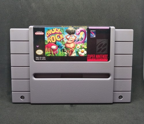 Chuck rock SNES Super Nintendo original game | eBay