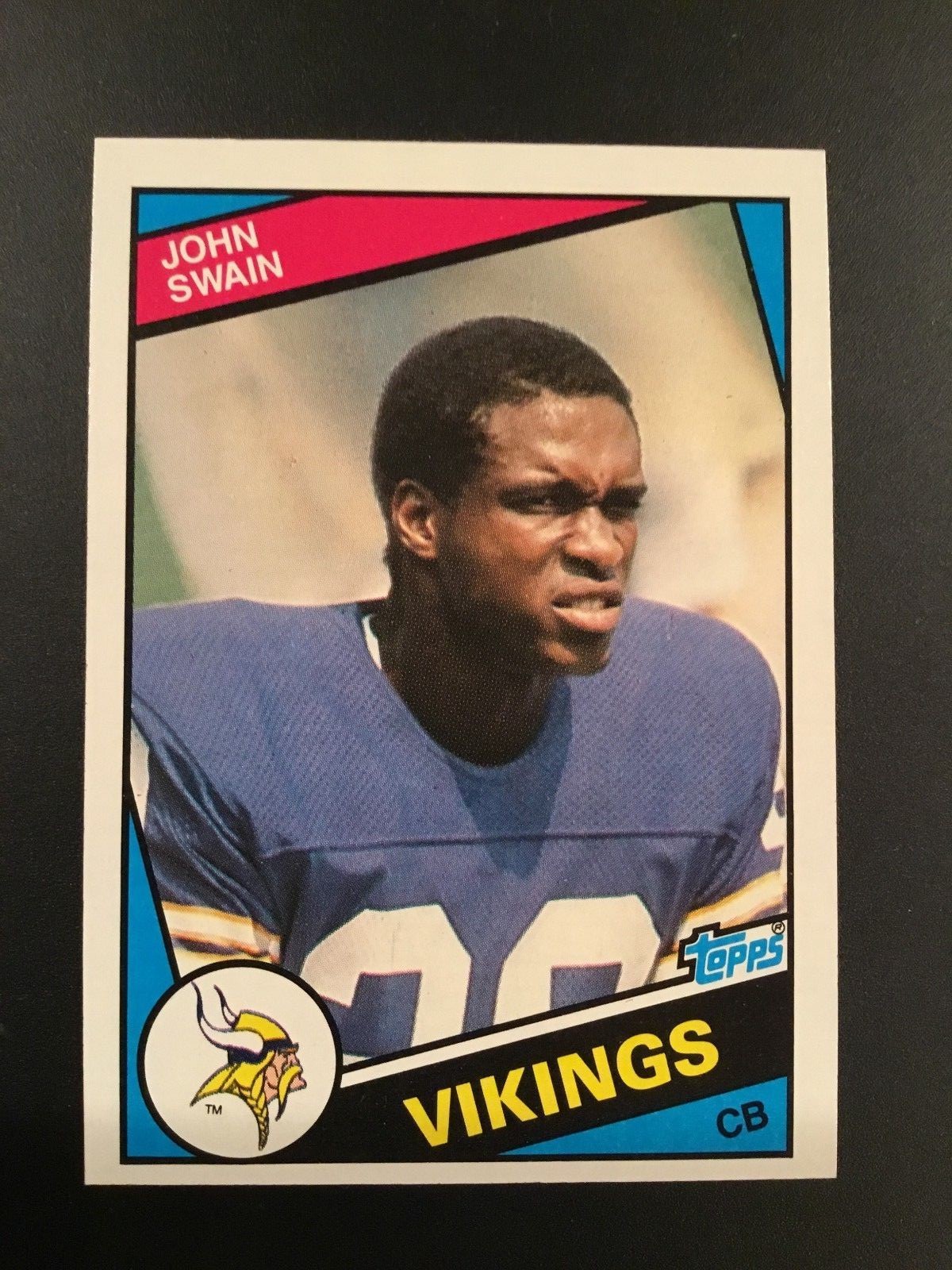 1984 Topps # 297 JOHN SWAIN ROOKIE RC Minnesota Vikings SET BREAK Sharp ...