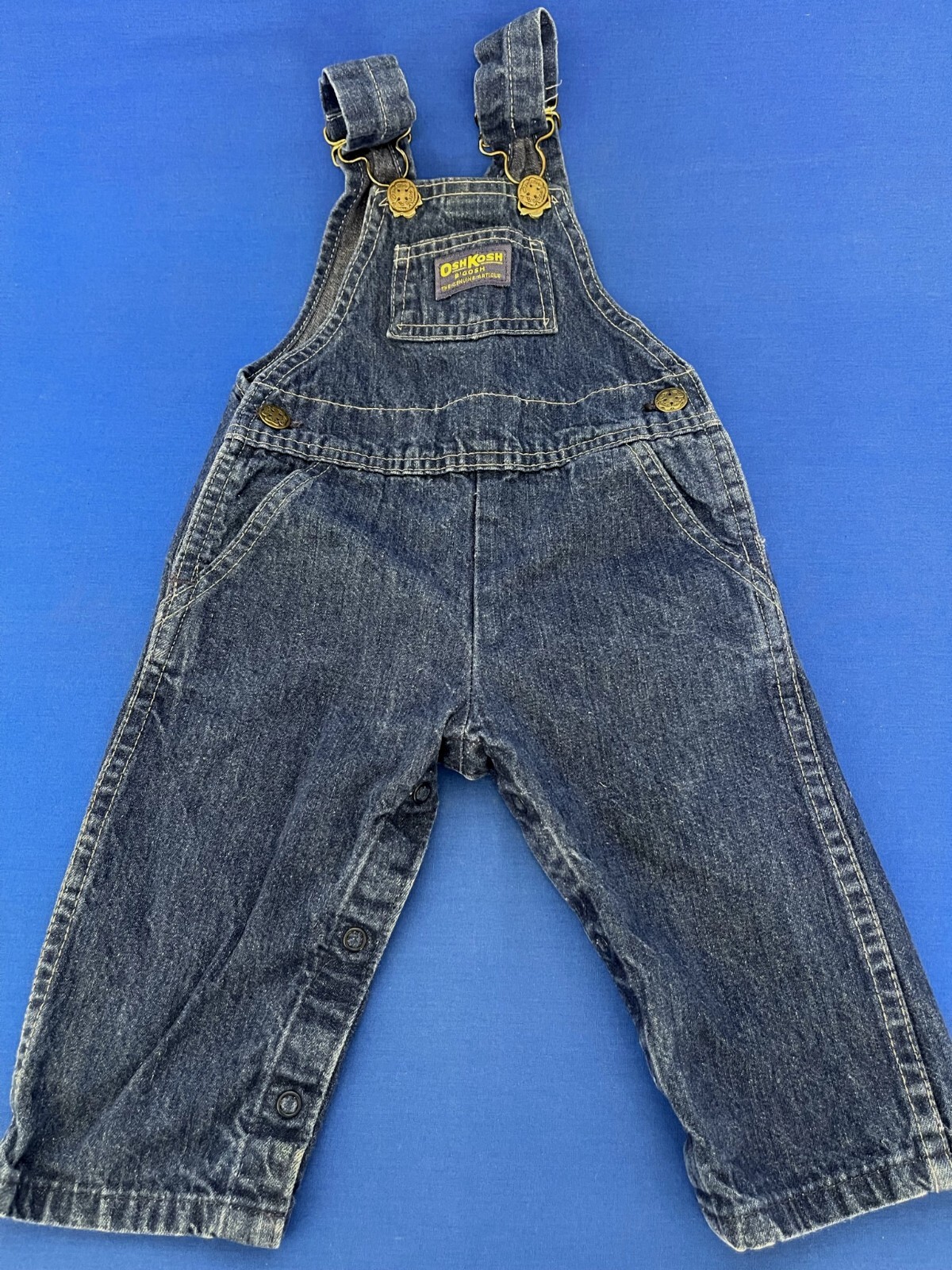 Vintage OshKosh B'Gosh Vestbak Denim Overalls Size 12 mo USA 1980's | eBay