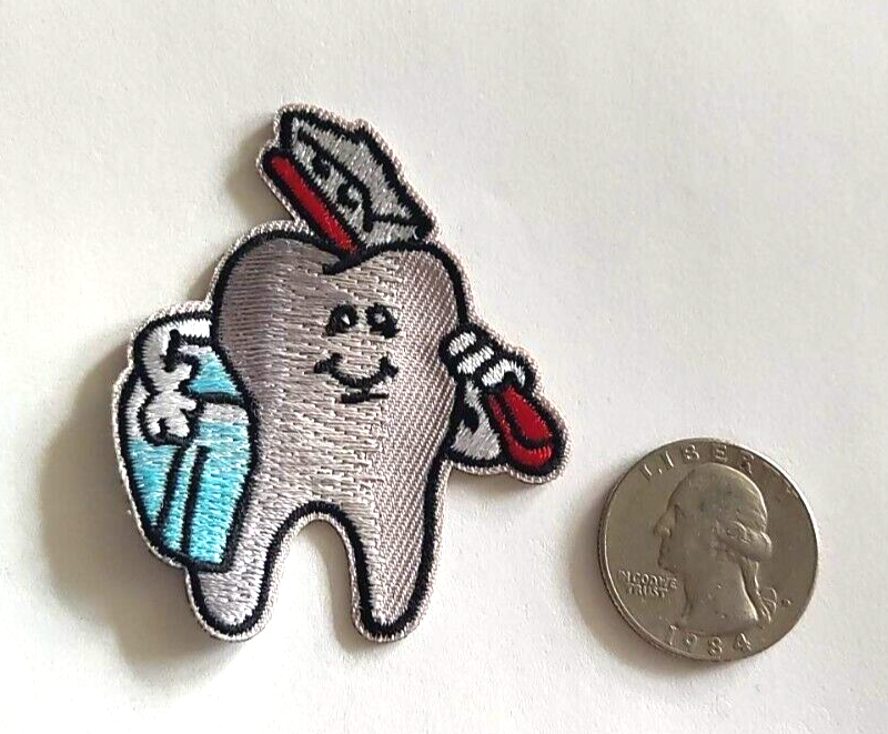 Lot of 26 Tooth & Toothbrush Iron On Embroidered Patch Dental ...
