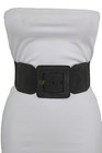 New Women Grey Faux Suede Leather Wide Elastic Fashion Hip Waist Belt ...