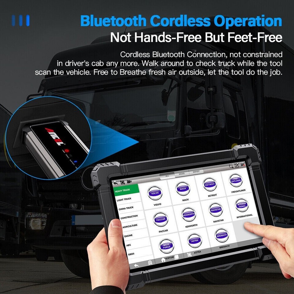 Hino Trucks OBD2 Commercial Semi-Truck Rig Fault Code Reader Scanner ...